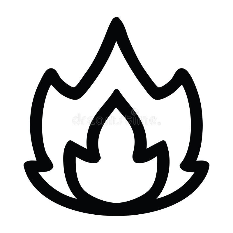 Simple flame icon stock vector. Illustration of fire - 147653489