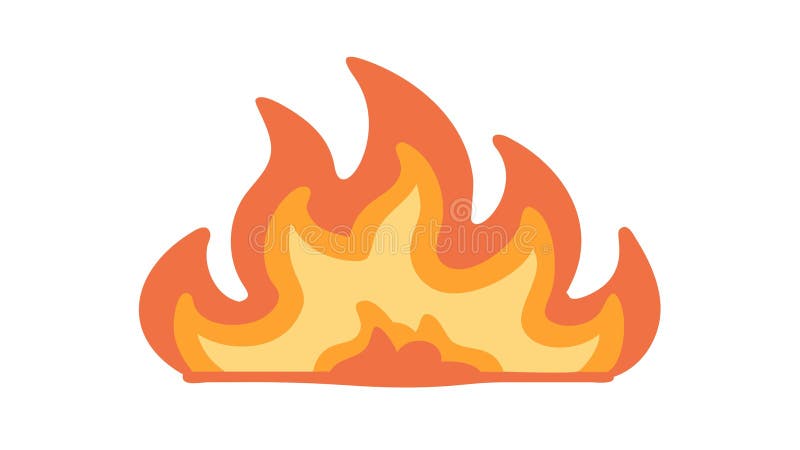 Simple Flames Fire Combustion Heat Element Icon, Vector Design ...