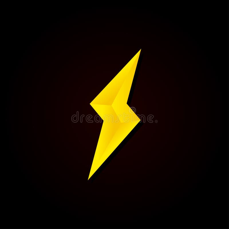 Simple Flash Logo Vector Design Stock Vector - Illustration of icon ...