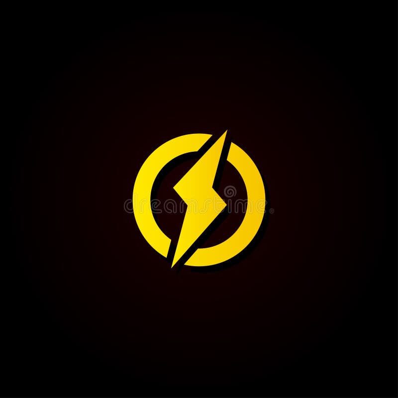 Simple Flash Logo Vector Design Stock Vector - Illustration of light ...