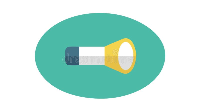 Simple Flashlight Icon, Represents Light and Finding, Vector Design ...