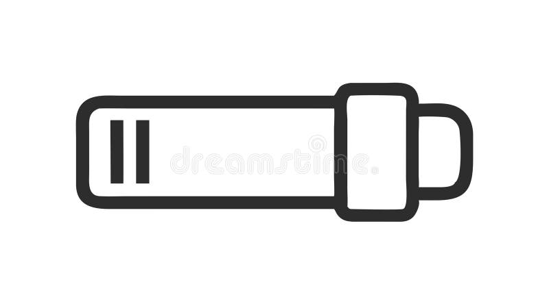 Simple Flashlight or Torch Icon, Providing Portable Light Source ...