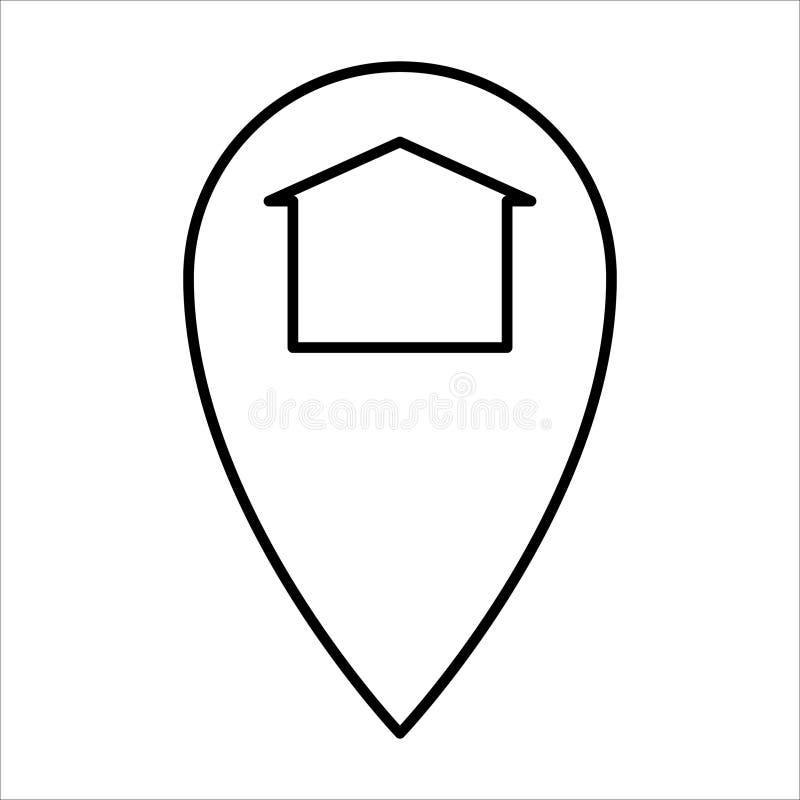 Simple Flat Address Home Icon Stock Vector - Illustration of design ...
