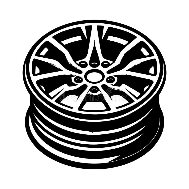 Simple Flat Alloy Wheels Vector for Logo and Illustration Design. Stock ...