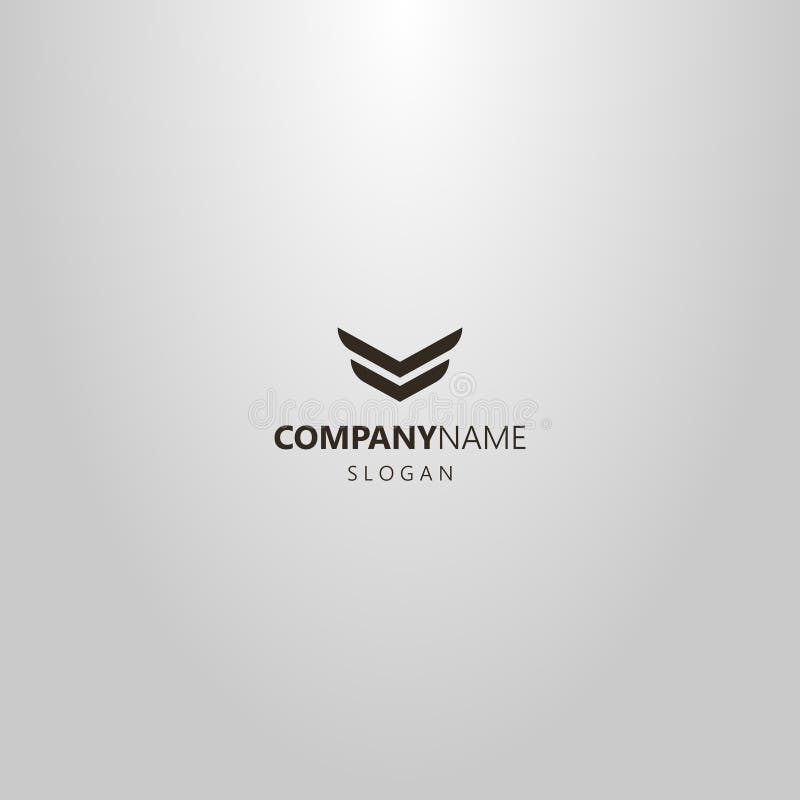 Simple Flat Art Vector Abstract Logo of Two Stripes in the Form of ...