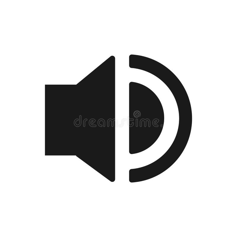 Simple Flat Audio Speaker Sound Vector Icon. Stock Vector ...