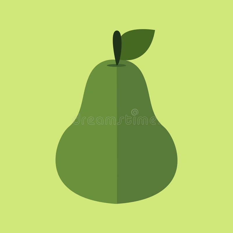 Simple Flat Avocado Vector Illustration Stock Vector - Illustration of ...