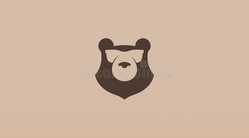 Simple Flat Bear Logo Design Template Vector Stock Vector ...