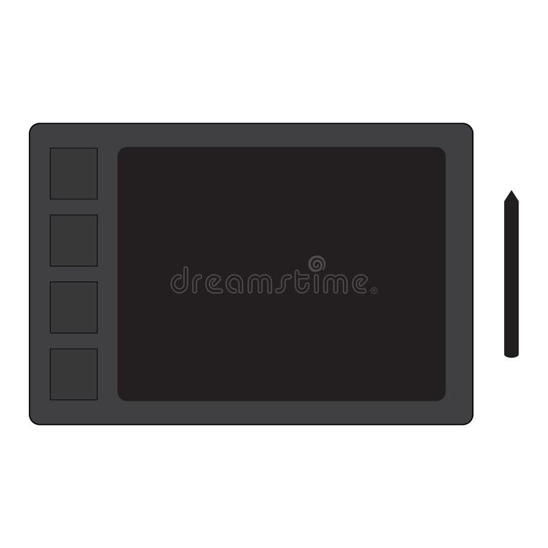 Graphics tablet icon white stock vector. Illustration of digital - 96413525