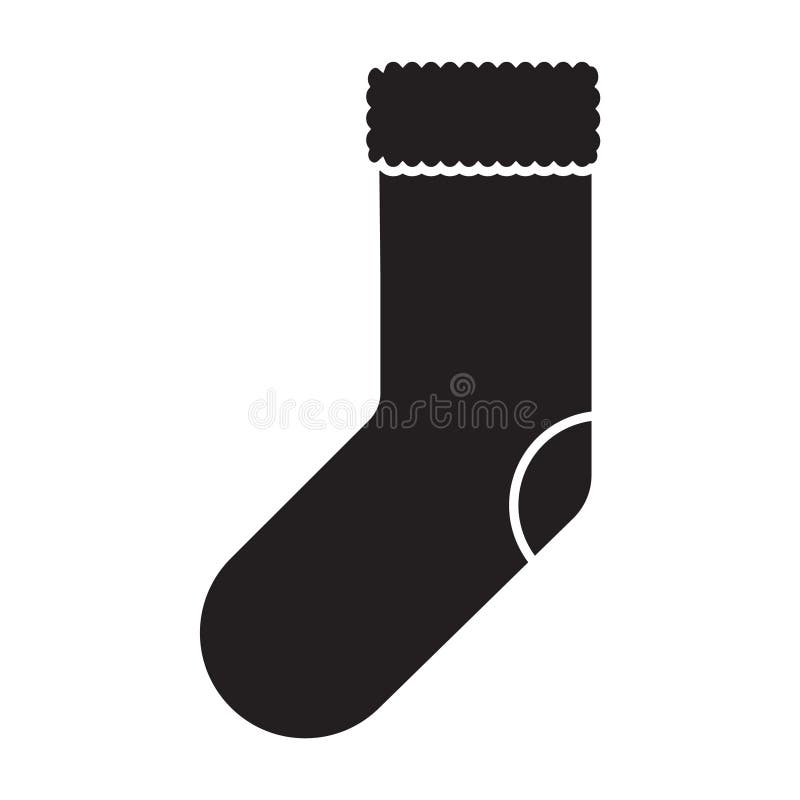 Black Socks, Front, Back and Side View Stock Vector - Illustration of ...