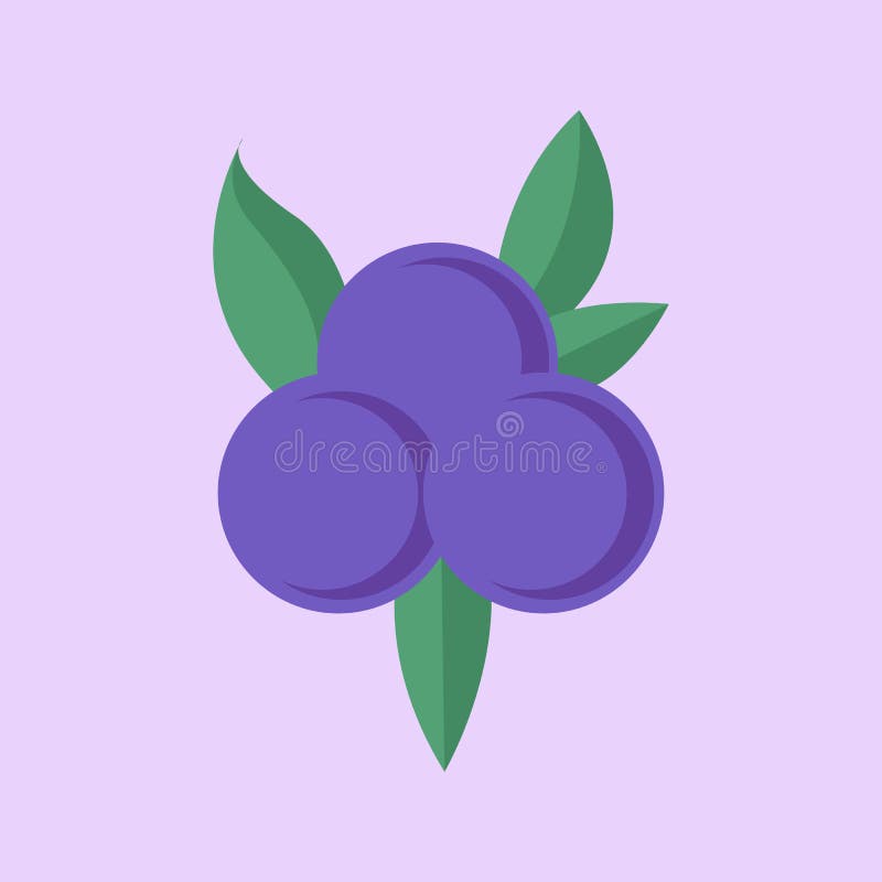 Simple Flat Blueberry Vector Illustration Stock Vector - Illustration ...