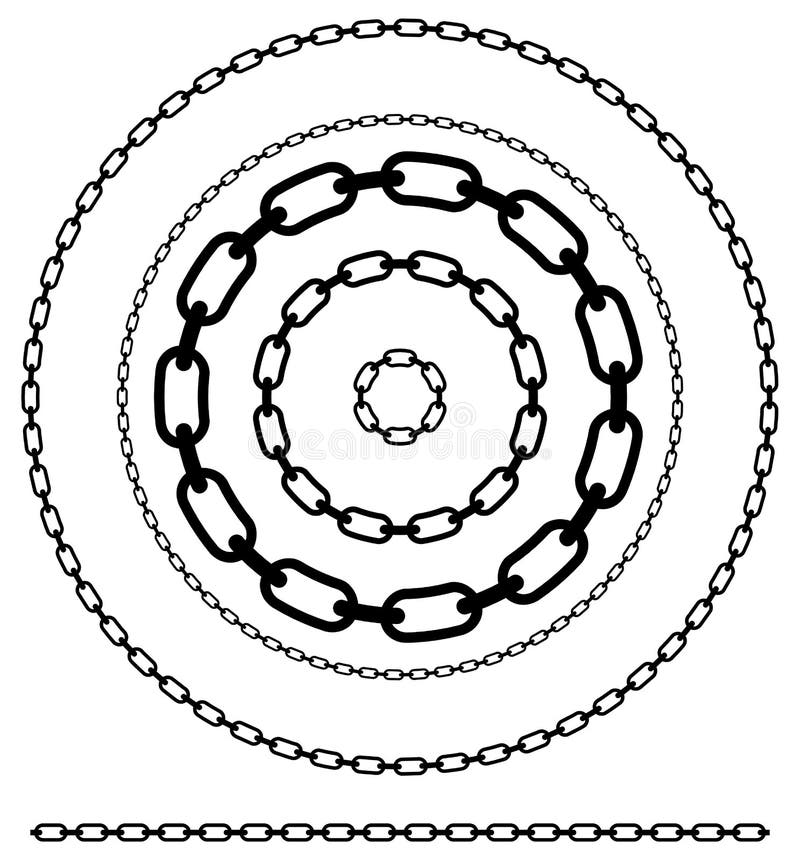 Simple Flat Chain Link, Chain Illustration. Silhouette of a Chain ...