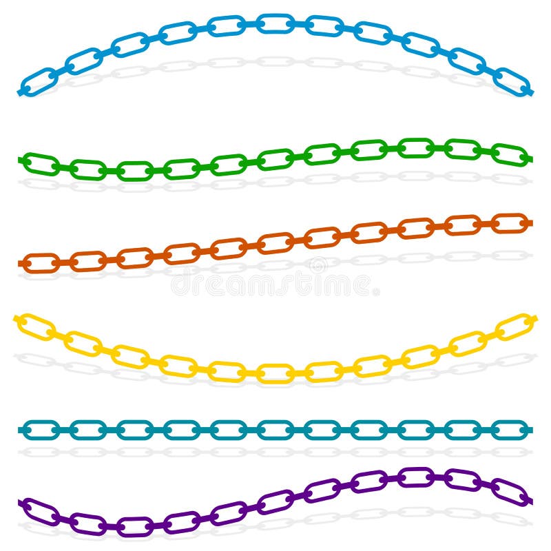Simple Flat Chain Link, Chain Illustration. Silhouette of a Chain Stock ...