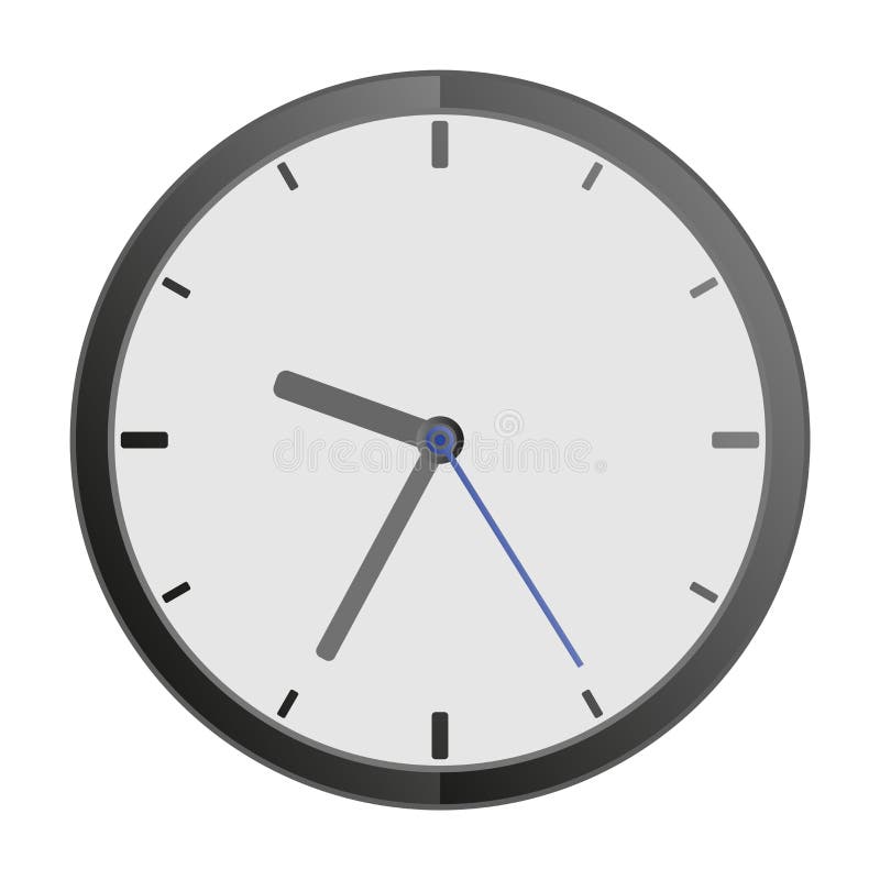 Simple flat clock icon stock vector. Illustration of second - 227398194