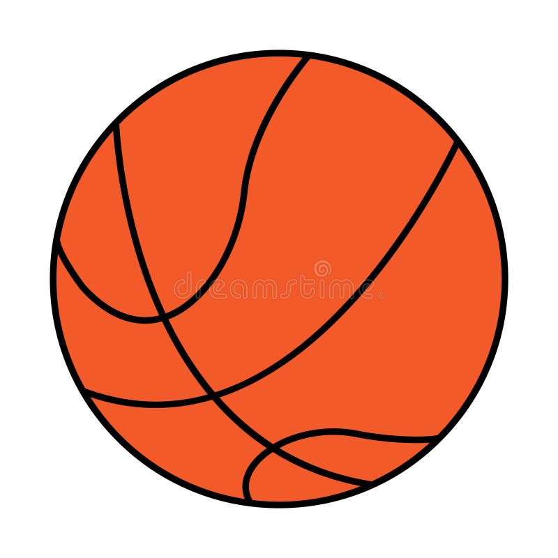 Flat color ball icon stock vector. Illustration of basketball - 106309110