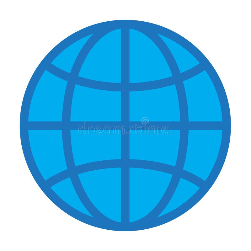 Flat color globe icon stock vector. Illustration of cartoon - 104039355