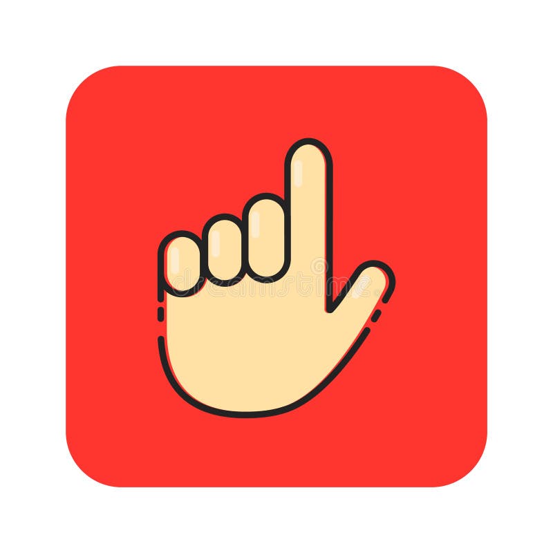 Flat color hands sign icon stock vector. Illustration of simple - 101983655