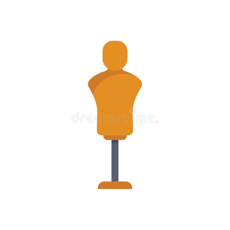 Wooden Human Dummy Target Standing Upright Icon Stock Vector ...