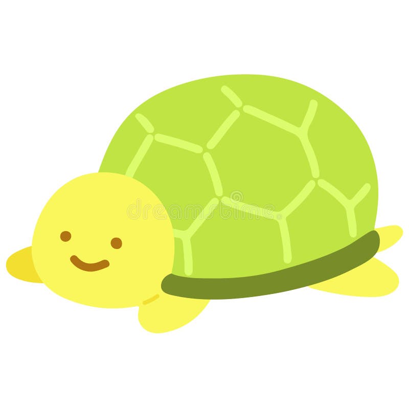 Simple Flat Colored Green Turtle Stock Vector - Illustration of ...