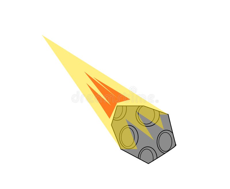 Falling Comet Vector Cartoon Illustration Stock Vector - Illustration ...