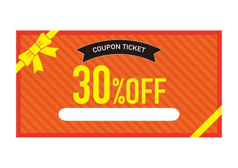 Simple and Flat Coupon Template Stock Illustration - Illustration of ...