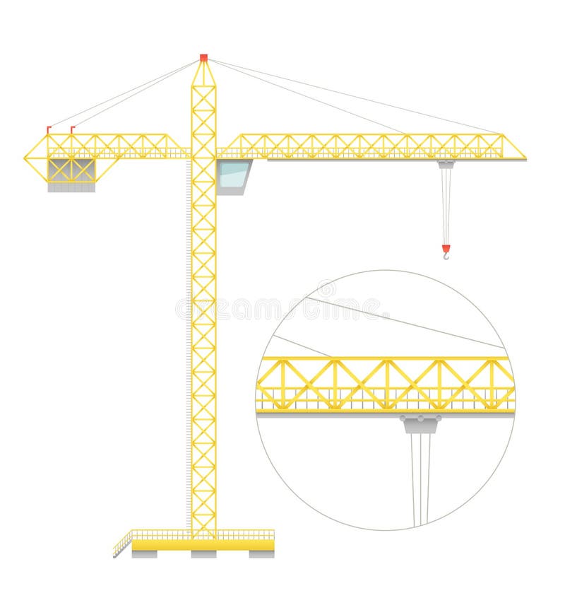 Simple flat crane stock vector. Illustration of crane - 63044562