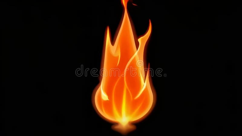 Simple Flat 2D Animated Flame, Black Background Stock Video - Video of ...