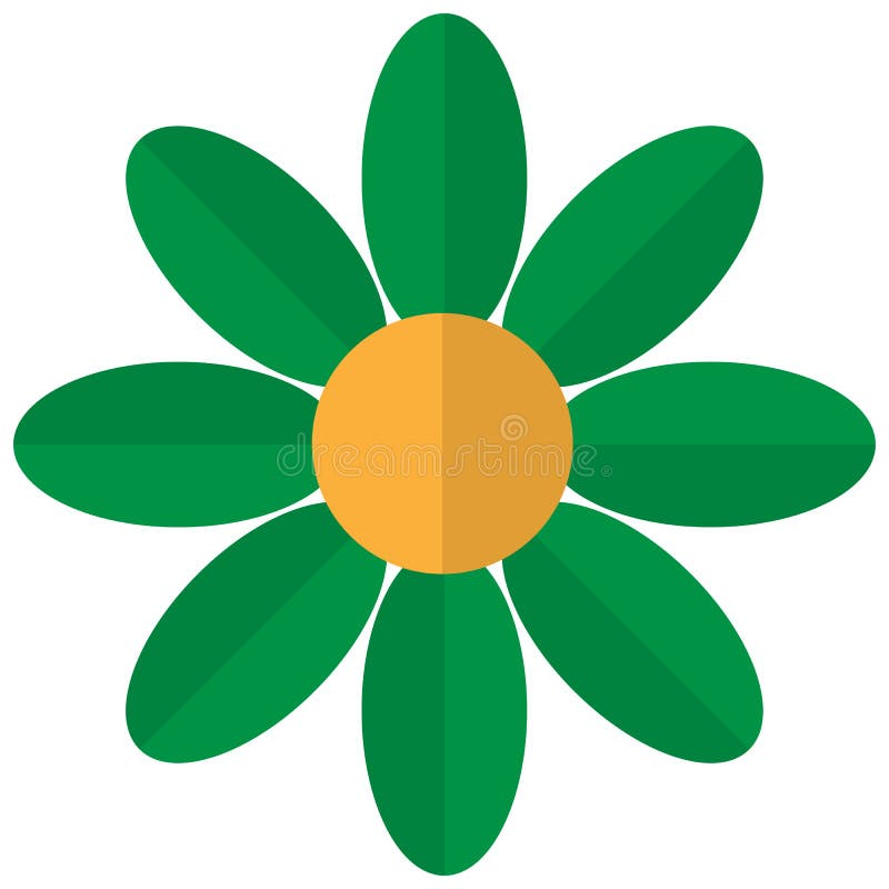 Simple Flat 2D Flower Set, Vector Illustration Stock Vector ...