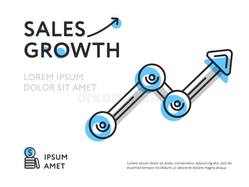 Simple Flat Design for Increasing Chart Stock Illustration ...