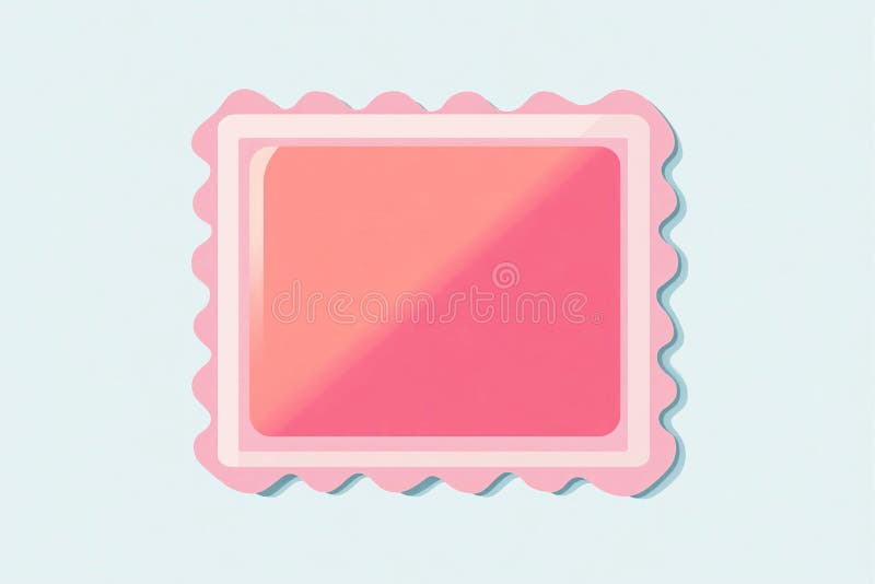 A Simple, Flat-design Pink Postage Stamp in a Clipart Style Stock ...