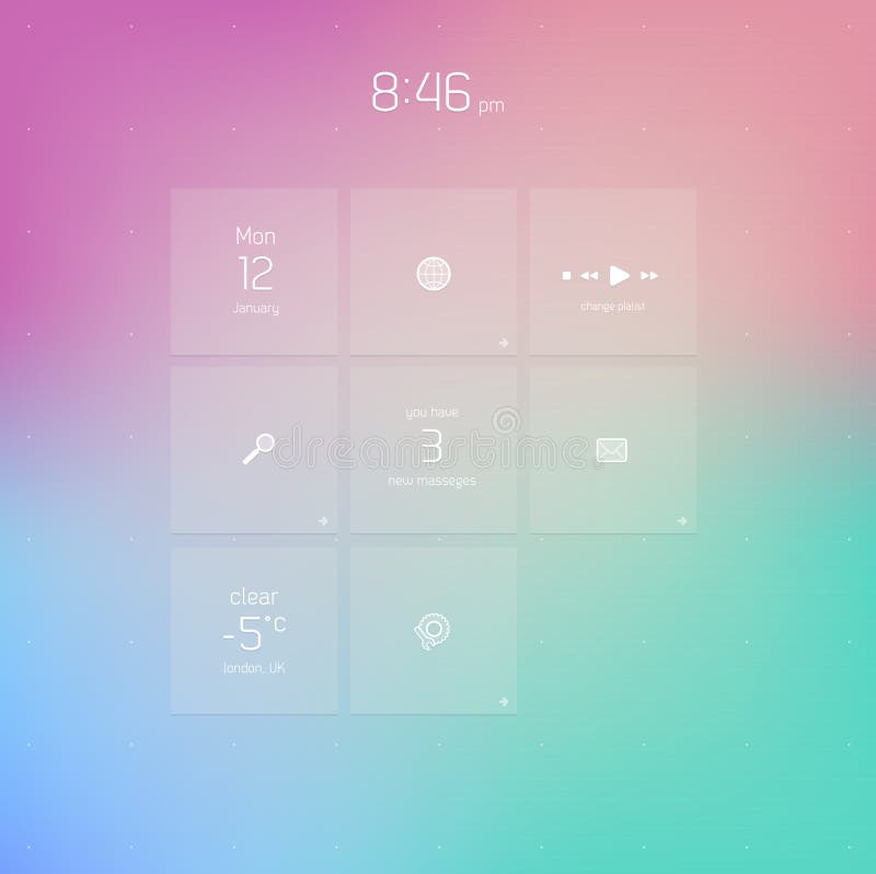 Simple Flat Design Template Stock Vector - Illustration of interface ...