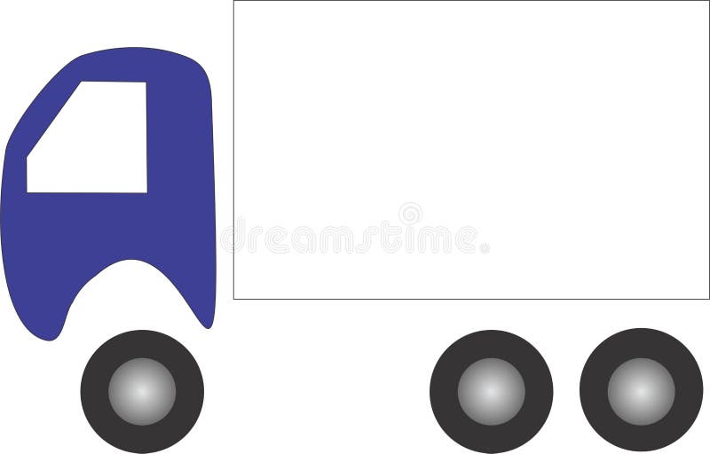 Simple Flat Design Truck Logo with Room for Text Stock Illustration ...