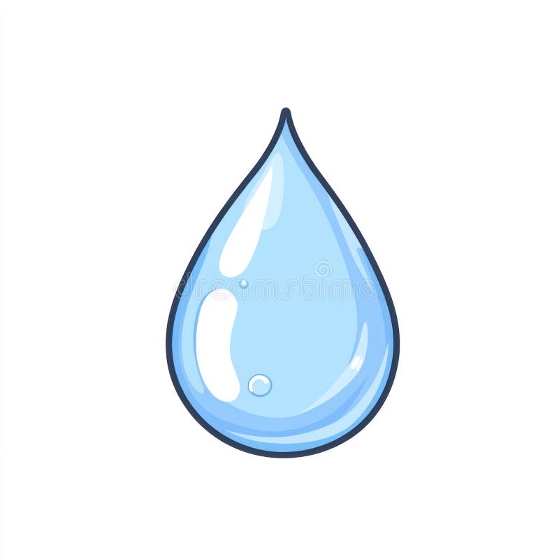 A Simple Flat Design Vector of a Water Droplet Stock Illustration ...