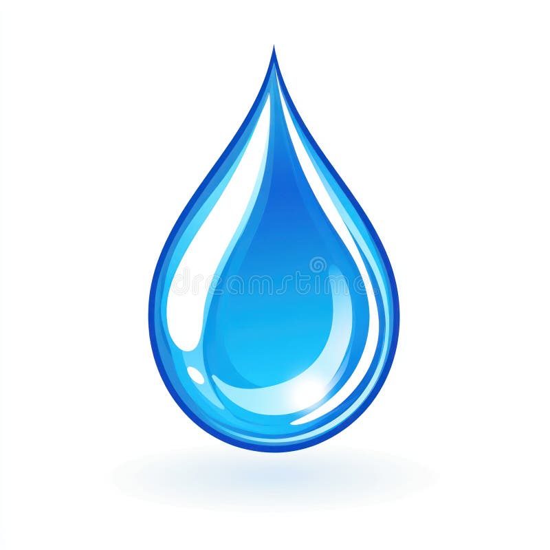 A Simple Flat Design Vector of a Water Droplet Stock Illustration ...