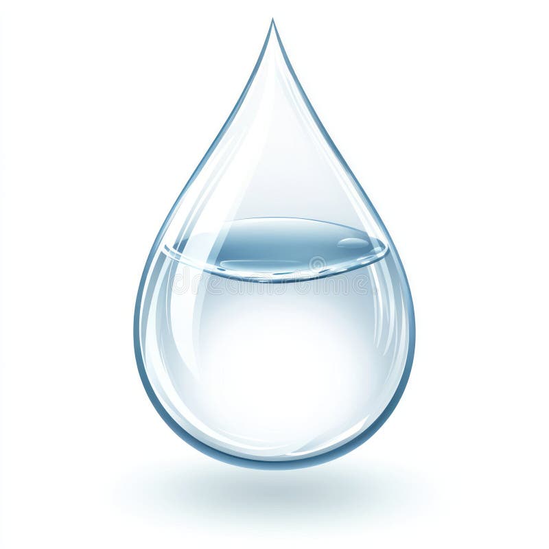 A Simple Flat Design Vector of a Water Droplet Stock Illustration ...