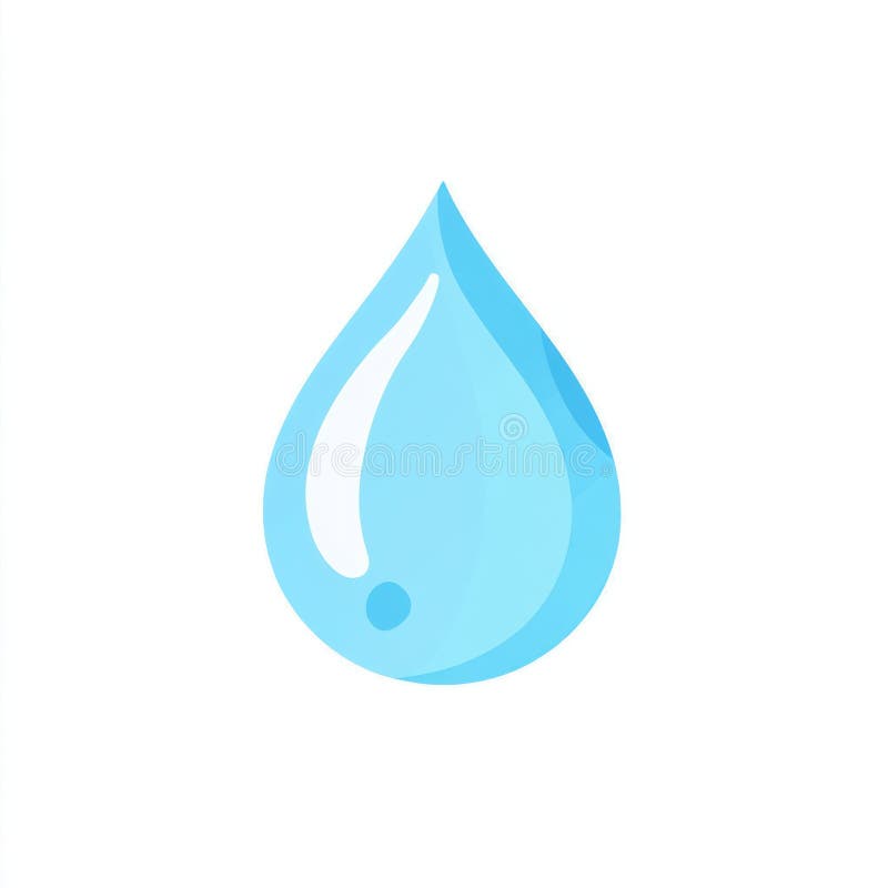 A Simple Flat Design Vector of a Water Droplet Stock Illustration ...