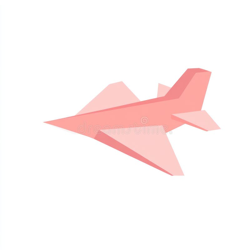 A Simple Flat Design Vector of a Paper Airplane Stock Illustration ...