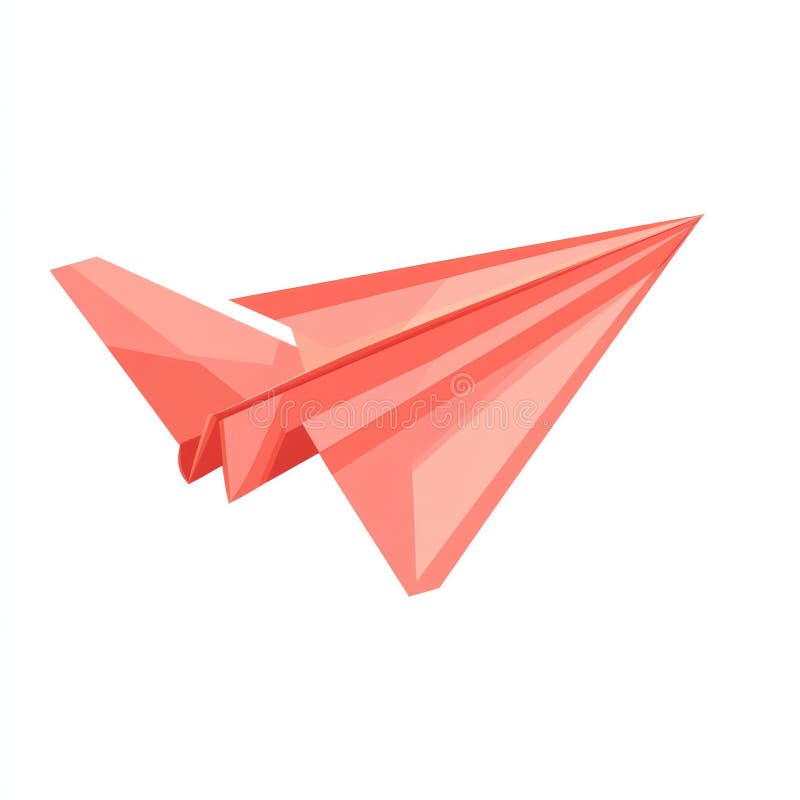 A Simple Flat Design Vector of a Paper Airplane Stock Illustration ...