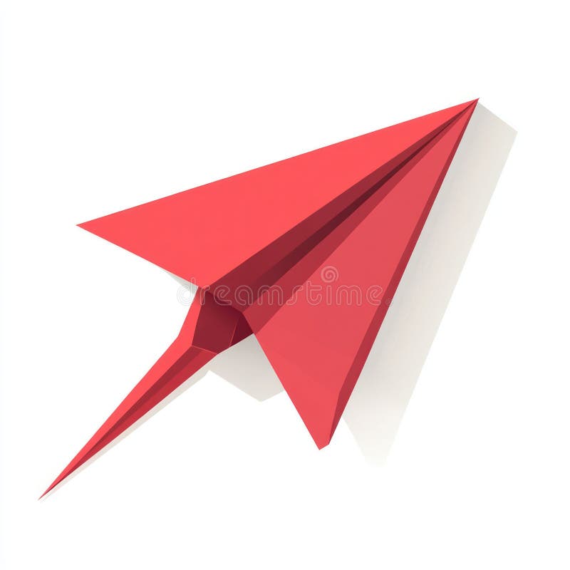 A Simple Flat Design Vector of a Paper Airplane Stock Illustration ...