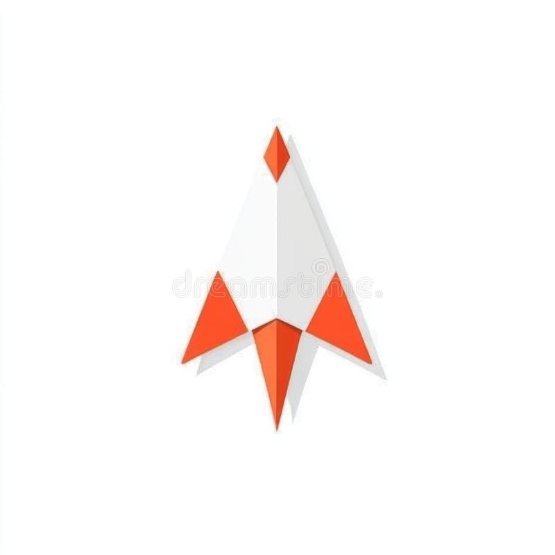 A Simple Flat Design Vector of a Paper Airplane Stock Illustration ...