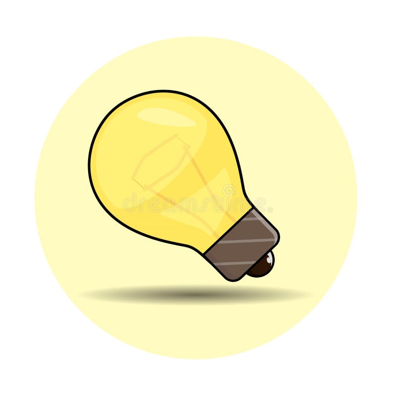 Simple and Flat Design of Yellow Bulb Vector Illustration Stock Vector ...