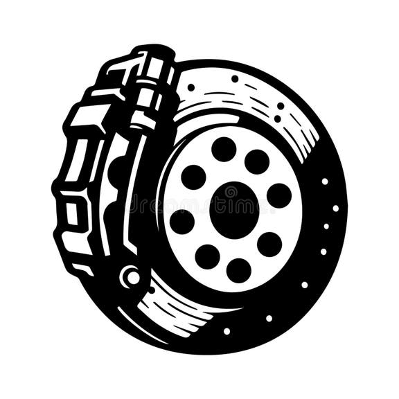 Simple Flat Disc Brake Illustration for Logo and Design Use. Stock ...