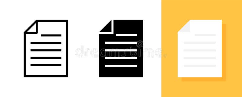 Simple Flat Document or File Icon, Vector and Illustration Stock Vector ...