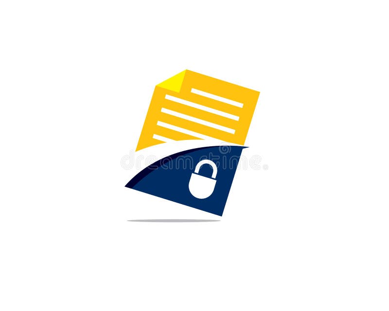 Man Locked Logo Design Concept Stock Illustration - Illustration of ...