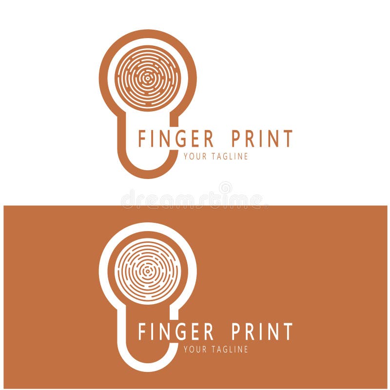 Simple Flat Fingerprint Logo,for Security,identification,badge,emblem ...