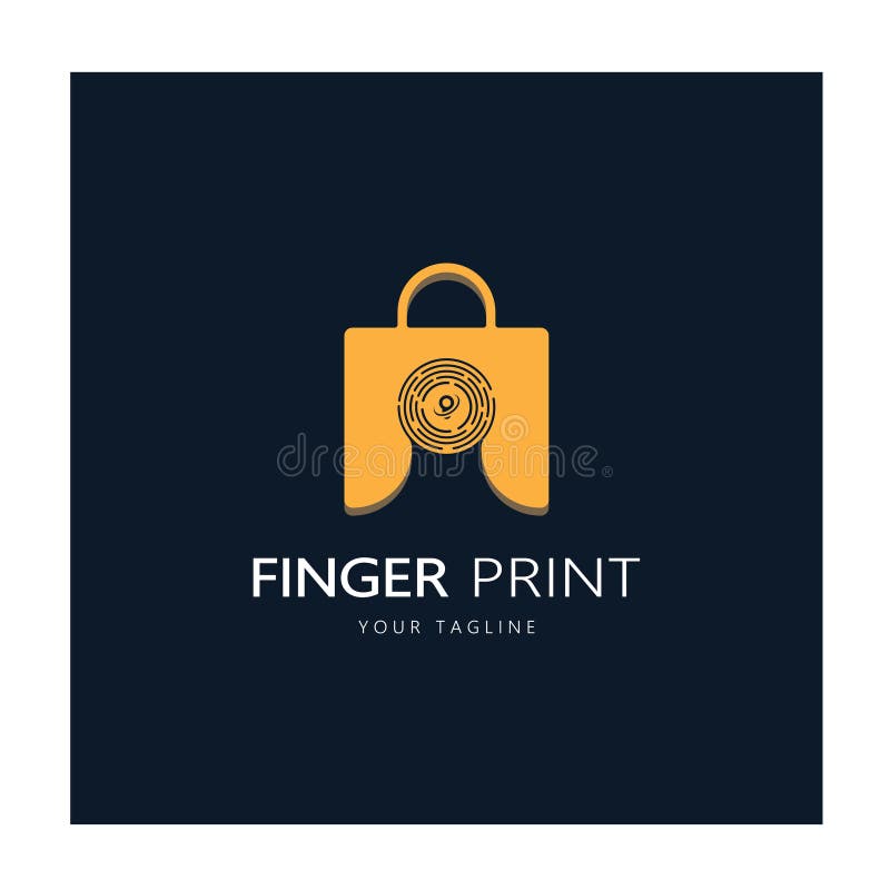 Simple Flat Fingerprint Logo,for Security,identification,badge,emblem ...