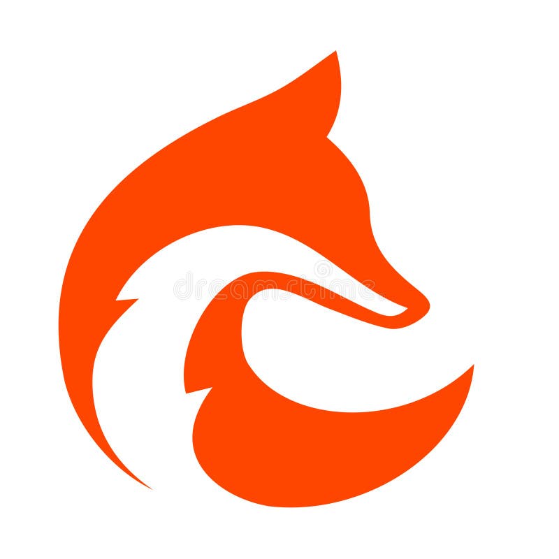 Simple flat Fox logo icon stock vector. Illustration of creative ...