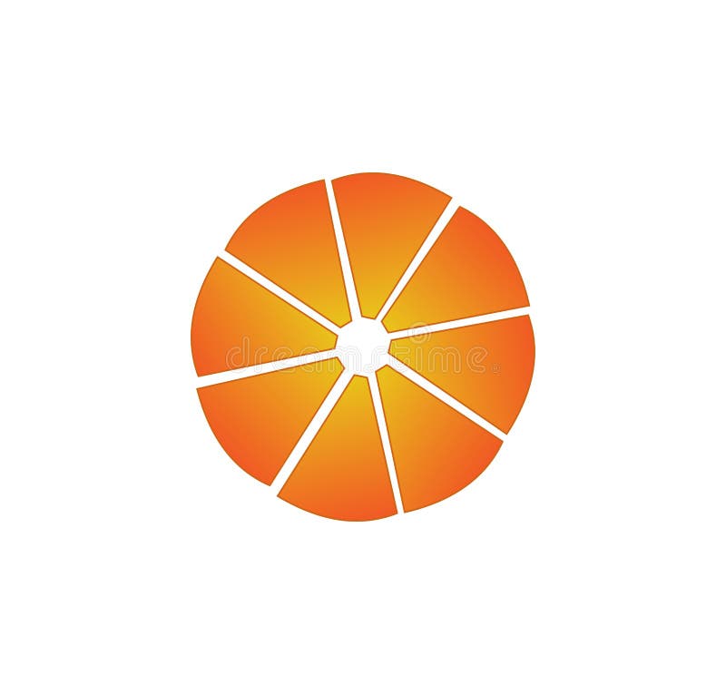 Simple Flat Fruit Logo Orange Icon Minimal Design Stock Vector ...