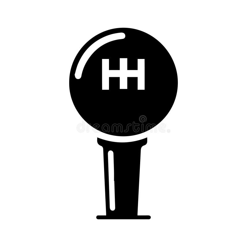 Simple Flat Gear Shift Knob Vector Illustration Logo. Stock Vector ...