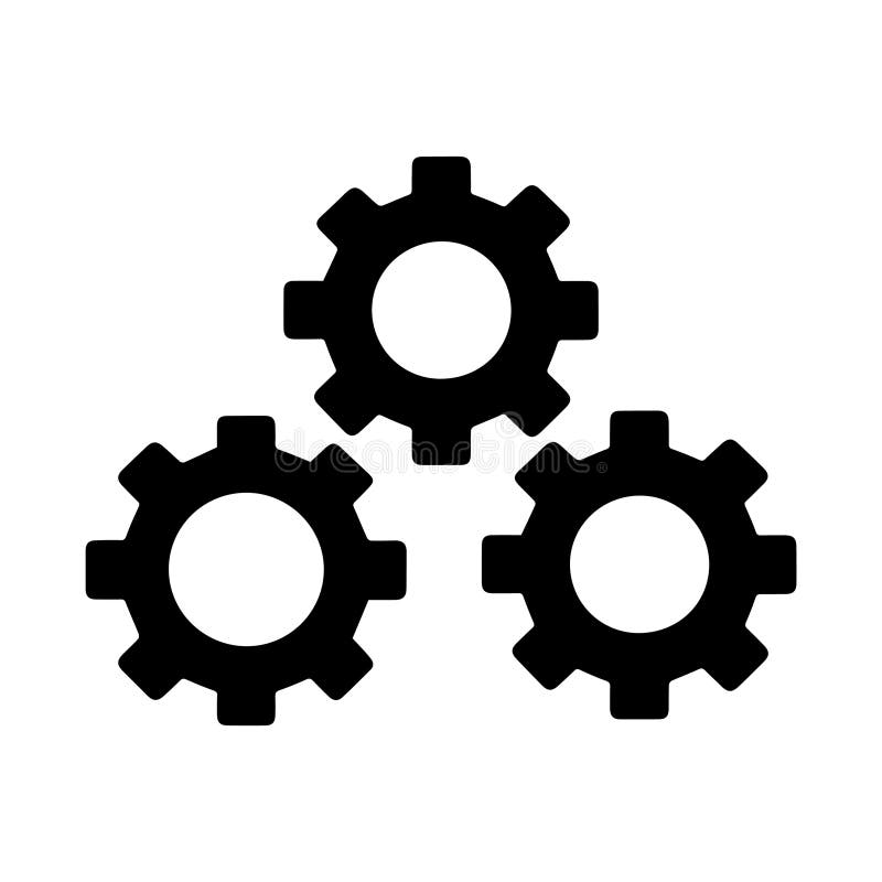 Flat Gear System Vector Illustration Logo Design. Stock Vector ...